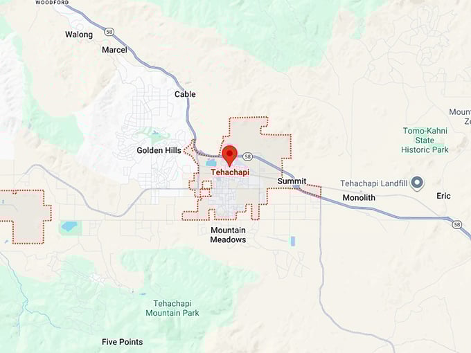 16. tehachapi map