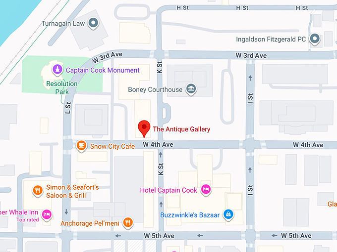 16. the antique gallery map