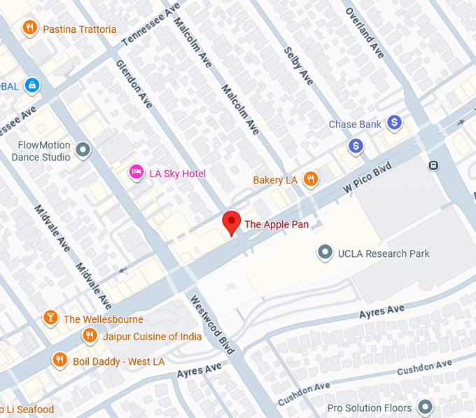 16. the apple pan map