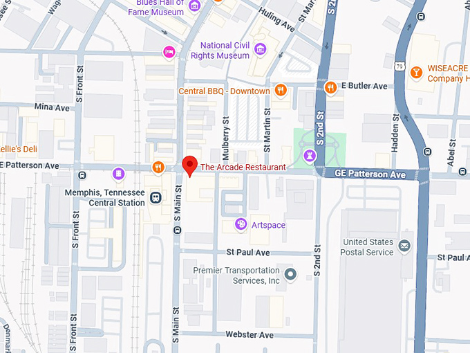 16. the arcade restaurant map