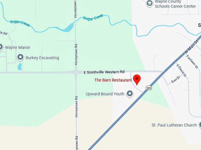 16. the barn restaurant map