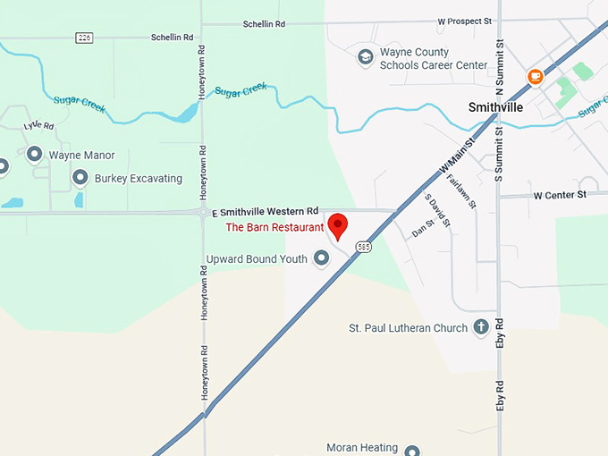 the barn restaurant map