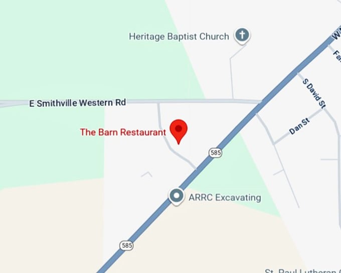 16. the barn restaurant map