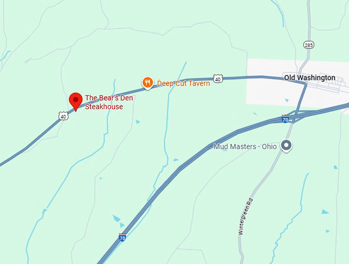 16. the bear's den steakhouse map