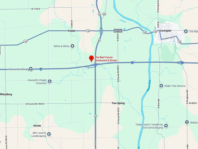 16. the beef house restaurant & dinner theatre map