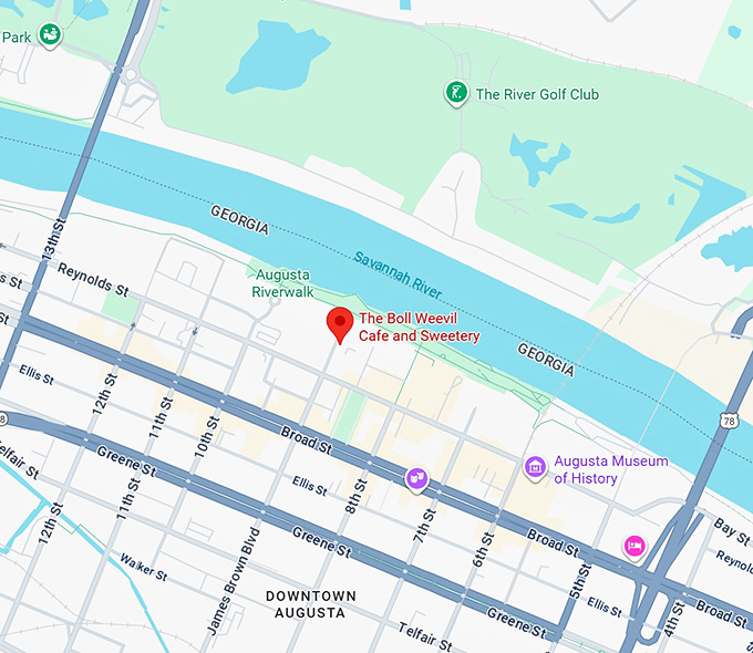 16. the boll weevil cafe and sweetery map