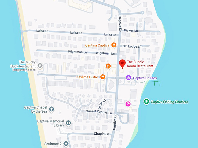 16. the bubble room restaurant map