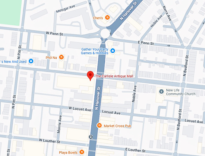 16. the carlisle antique mall map