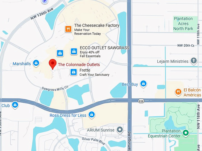 16. the colonnade outlets map