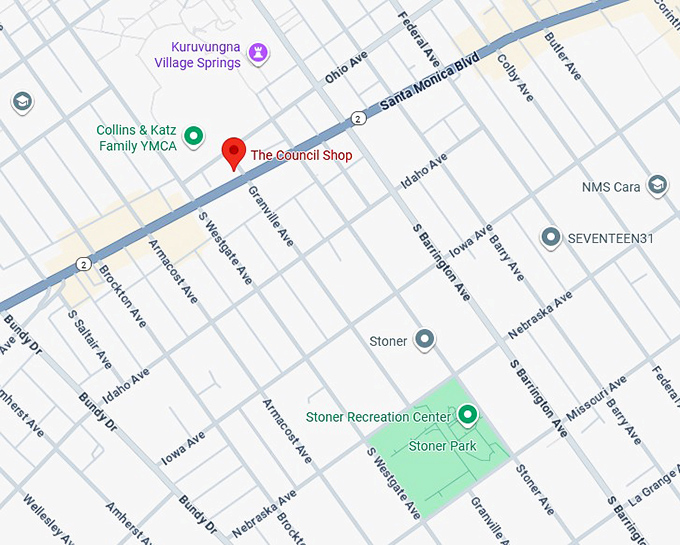 16. the council shop (11801 santa monica blvd) map