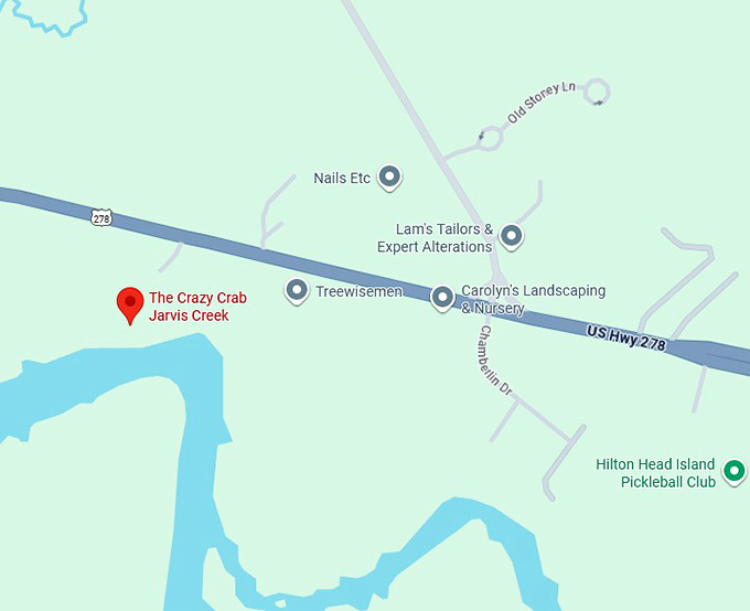 16. the crazy crab jarvis creek map