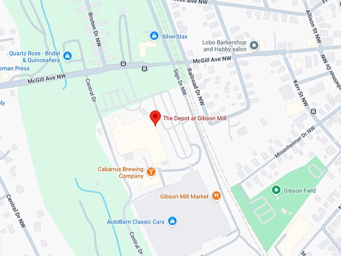 16. the depot at gibson mill map