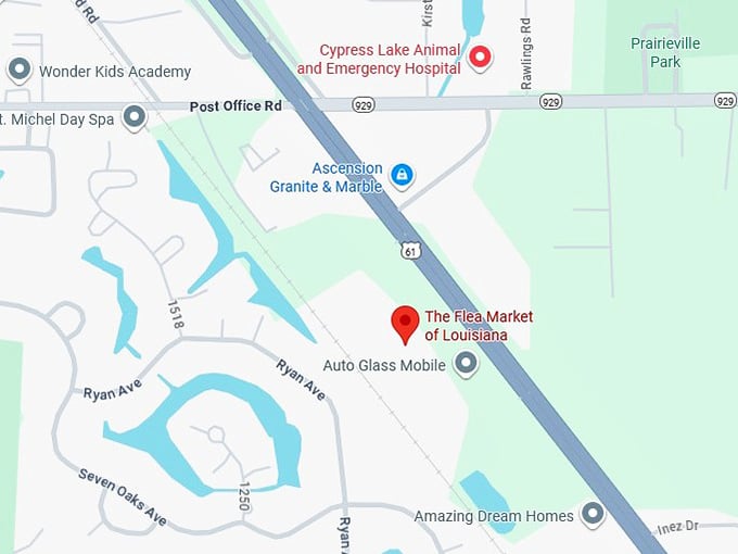 16. the flea market of louisiana map