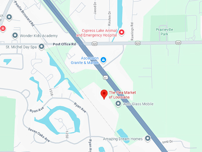 16. the flea market of louisiana map