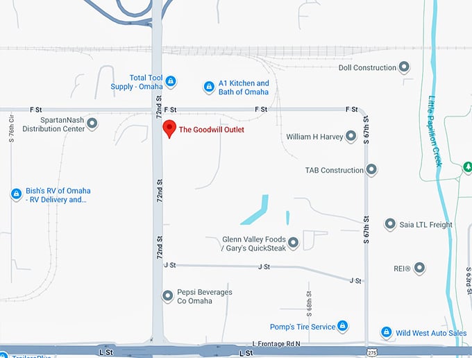 16. the goodwill outlet (4115 s 72nd st) map