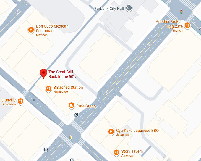 16. the great grill back to the 50's map