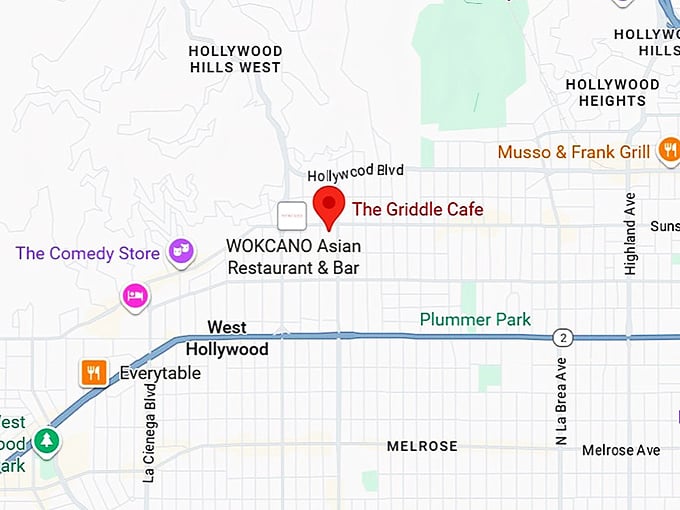 16. the griddle cafe map