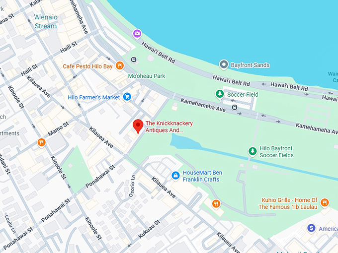 16. the knickknackery antiques and collectibles hawaiiana map