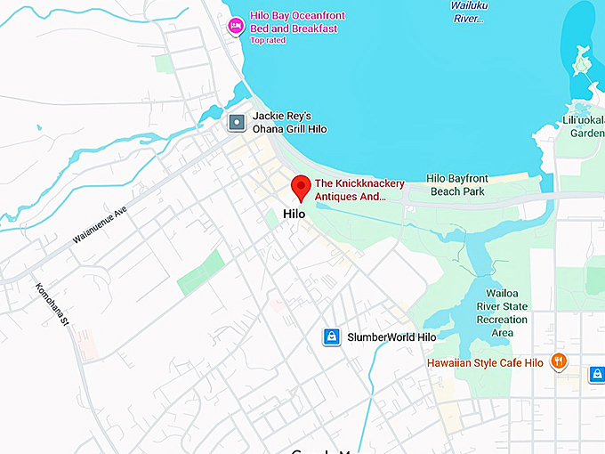 16. the knickknackery antiques and collectibles hawaiiana map