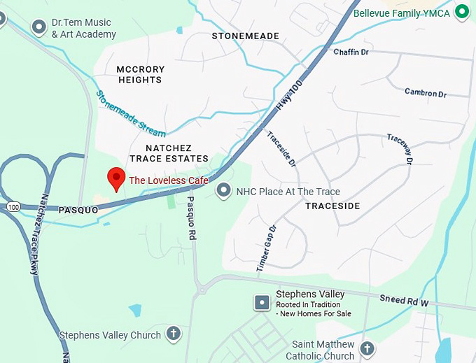 16. the loveless cafe map