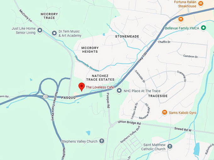 16. the loveless cafe map.