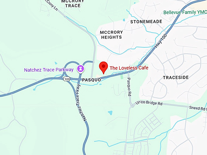 16. the loveless cafe map