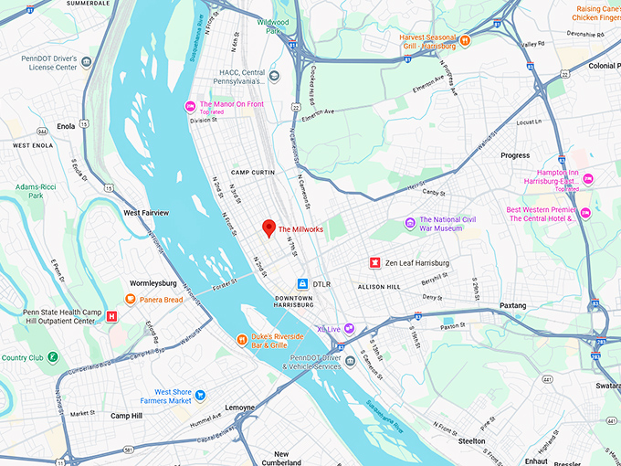 16. the millworks map