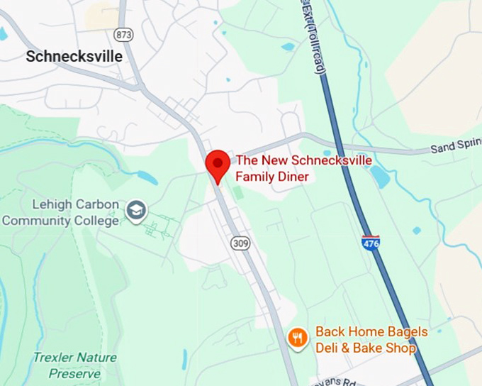 16. the new schnecksville family diner map
