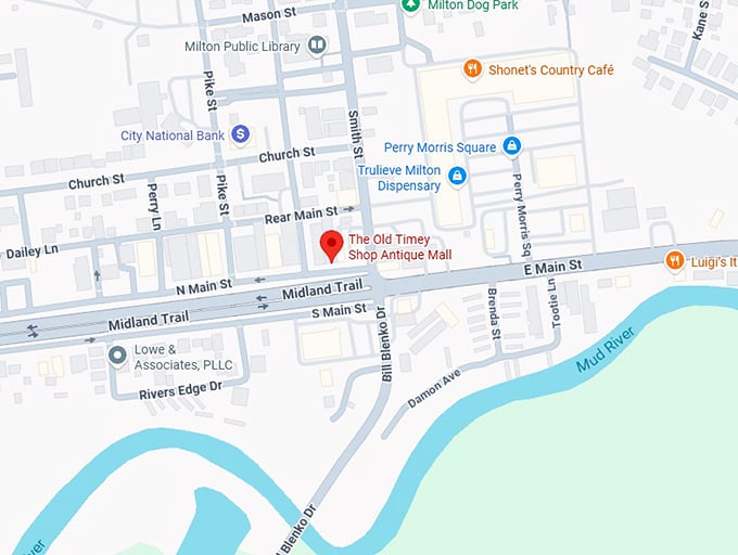 16. the old timey shop antique mall map