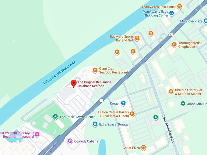 16. the original benjamin's calabash seafood map