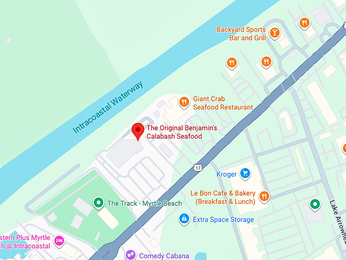 16. the original benjamin's calabash seafood map