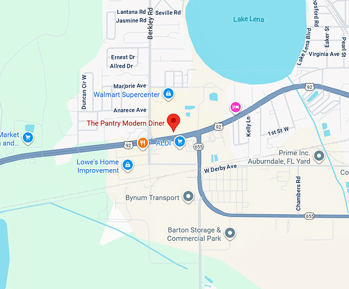 the pantry modern diner map