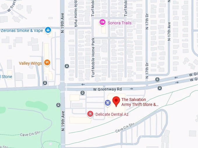 16. the salvation army thrift store & donation center (1849 w greenway rd) map