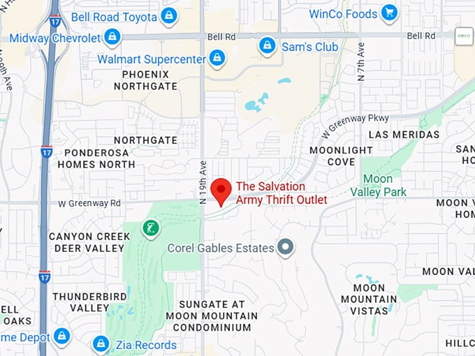 16. the salvation army thrift store & donation center (1849 w greenway rd) map