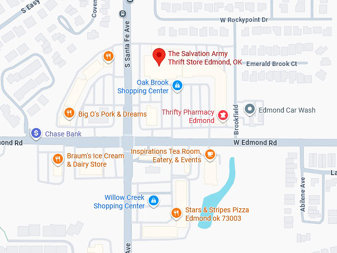 16. the salvation army thrift store edmond, ok map