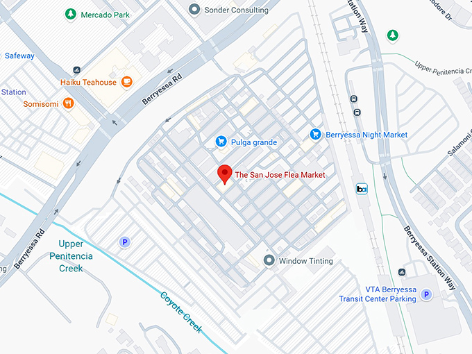 16. the san jose flea market map