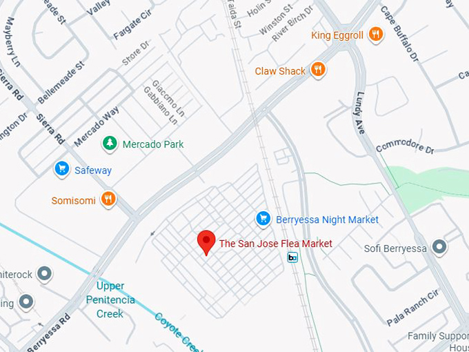 16. the san jose flea market map