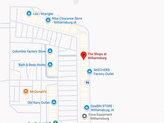 16. the shops at williamsburg map