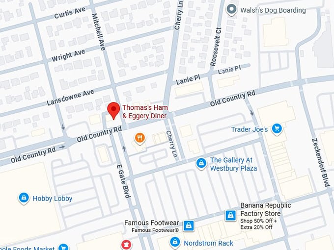 16. thomas's ham & eggery diner map