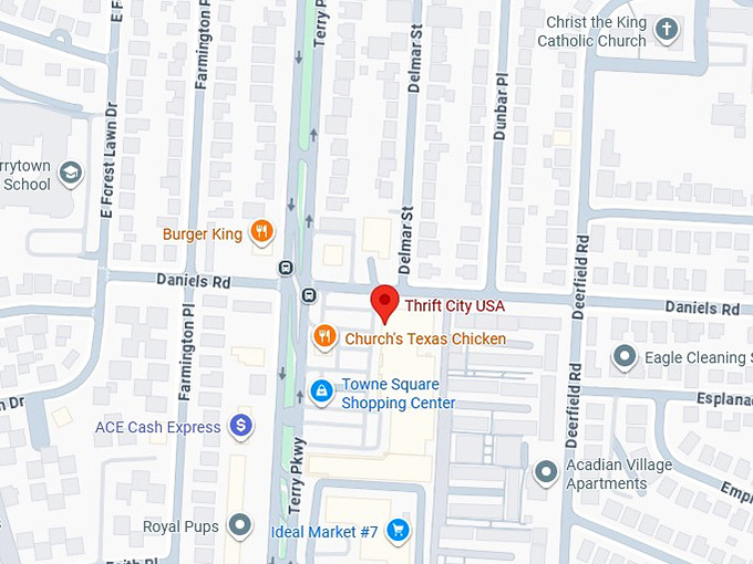 16. thrift city usa map