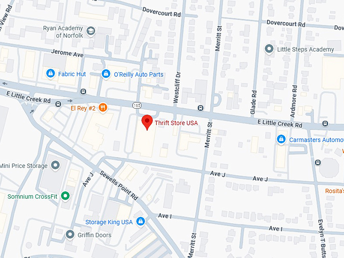 16. thrift store usa map