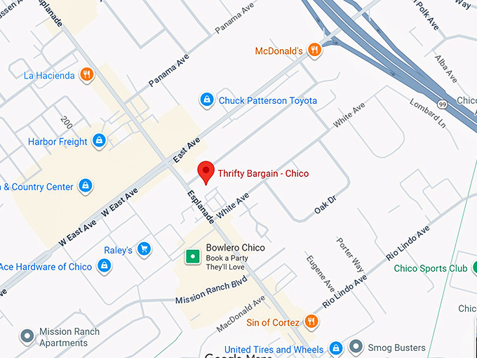 16. thrifty bargain chico map