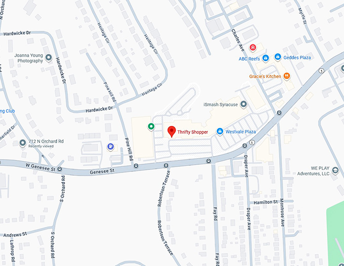 16. thrifty shopper (solvay) map