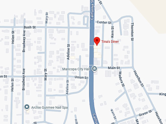 16. tina's diner map