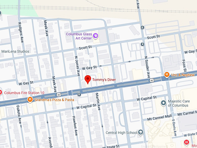 16. tommy's diner map