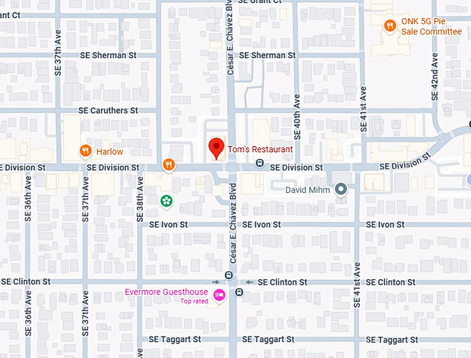 16. tom&rsquo;s restaurant map