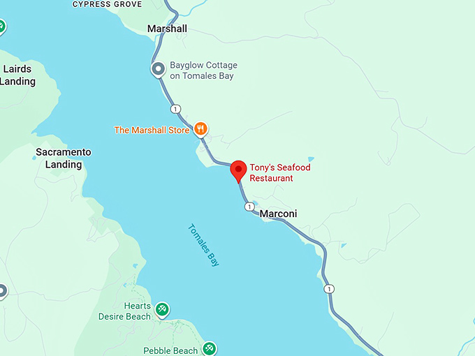 16. tony's seafood restaurant map