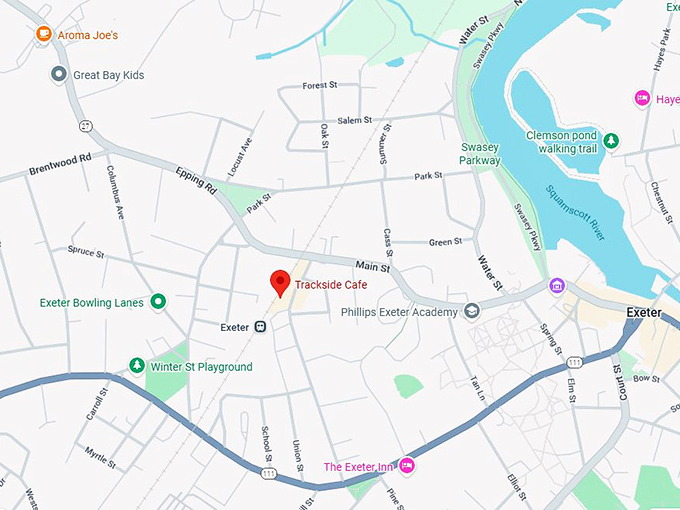 16. trackside caf&eacute; map