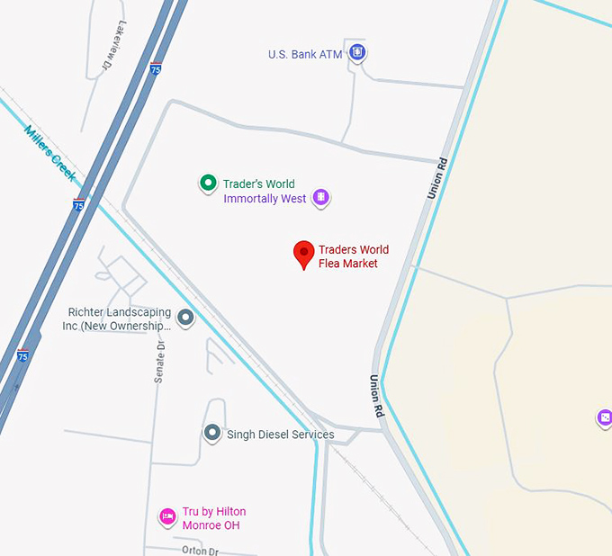 16. traders world flea market map