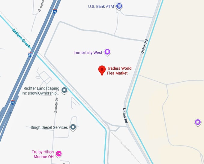 16. traders world flea market map